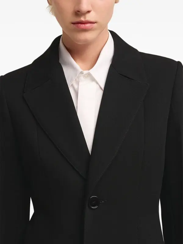Ami Single-breasted Virgin-wool Coat - Black