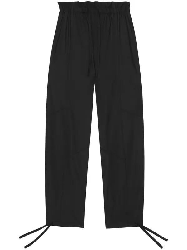 GANNI Drawstring-waist Trousers - Black