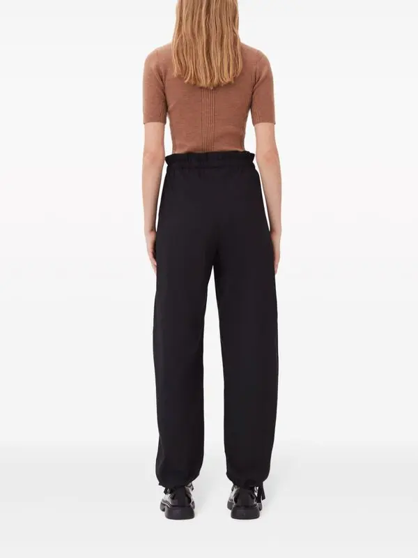GANNI Drawstring-waist Trousers - Black