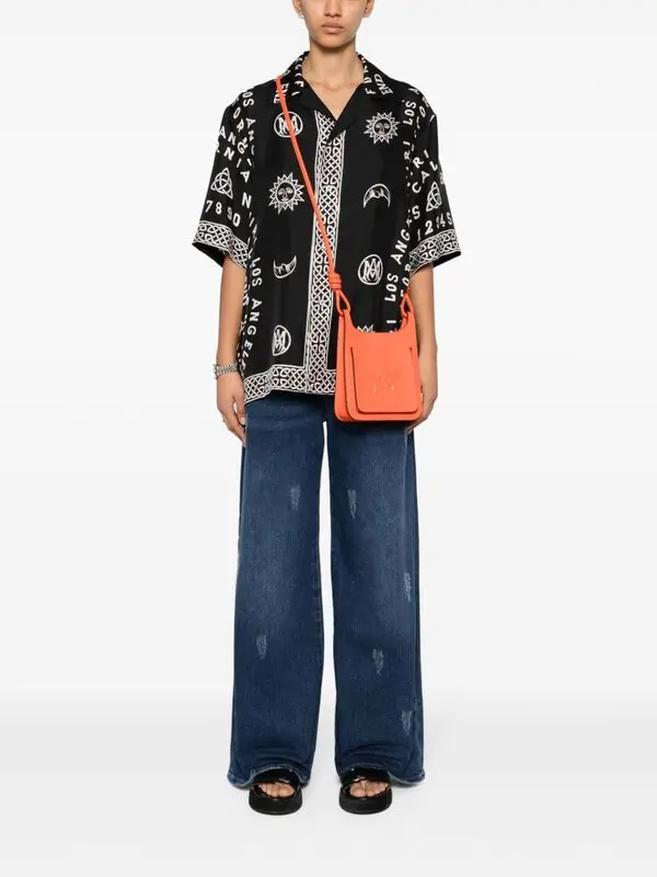 Mcm Himmel Mini Hobo Crossbody Bag - Orange