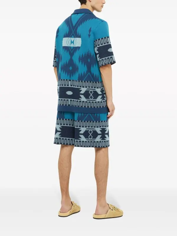 Alanui Icon Jacquard Piqué Shirt - Blue