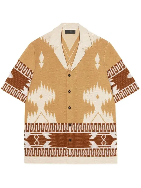 Alanui Icon Jacquard Piqué Shirt - Neutrals