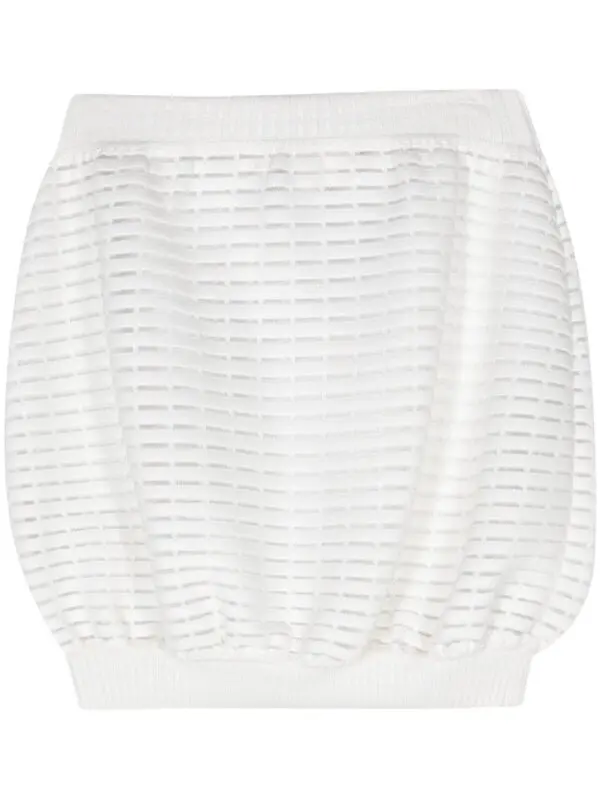 GENNY Lurex Detailed Striped Skirt