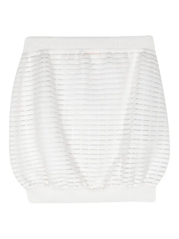 GENNY Lurex Detailed Striped Skirt
