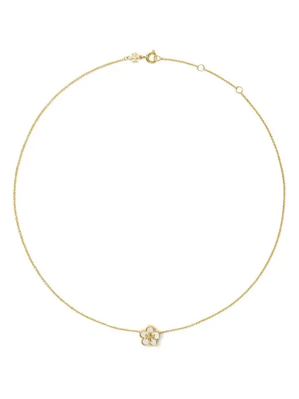 Tory Burch Kira Flower Pendant Necklace - Gold