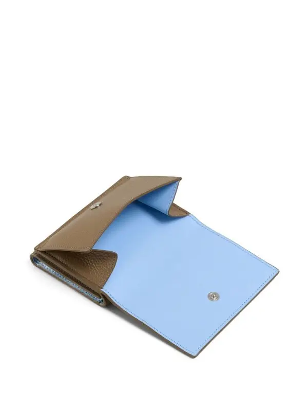 Marni Leather Trifold Wallet With Mending-embroidery