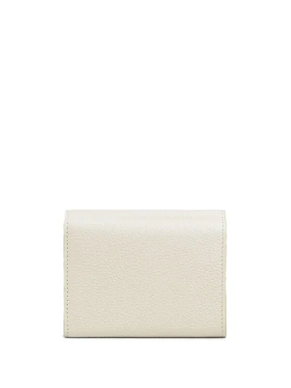 Marni Leather Trifold Wallet With Mending-embroidery - White