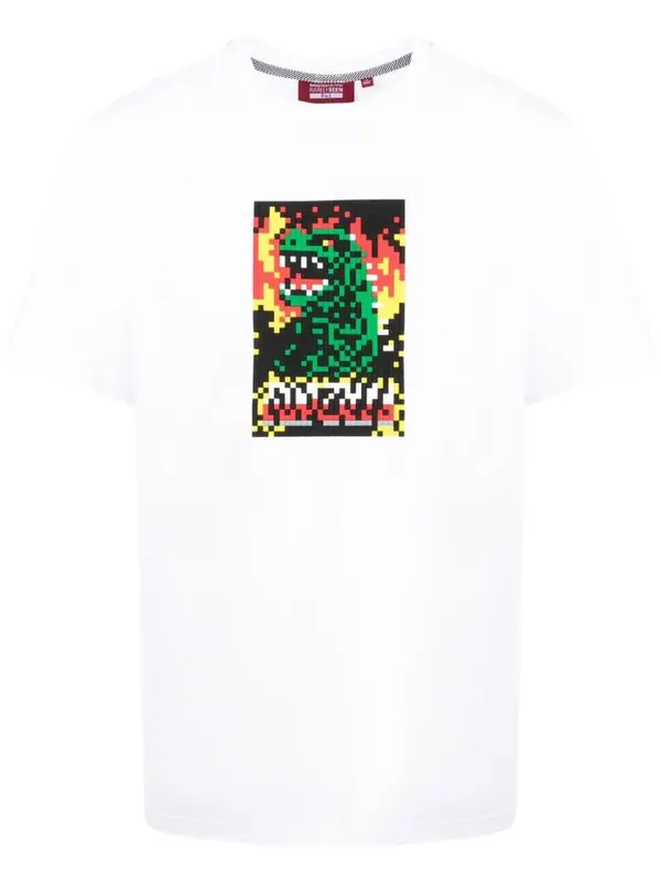 MOSTLY HEARD RARELY SEEN The Monster Attacks Cotton T-shirt - White