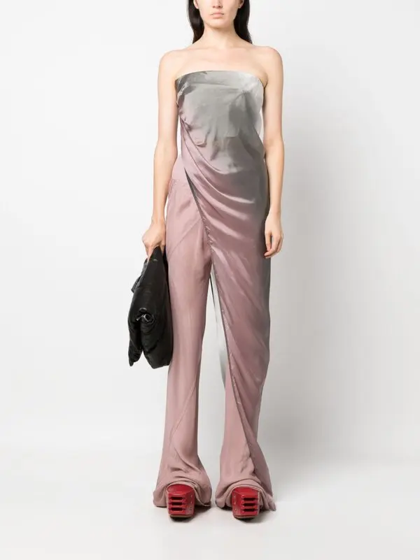 Rick Owens Lido Ombré-effect Asymmetric Top - Grey