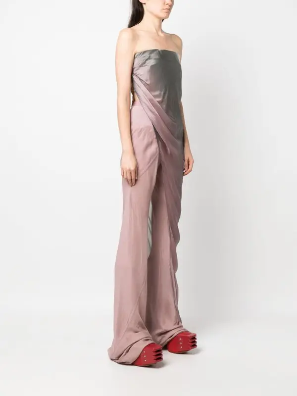 Rick Owens Lido Ombré-effect Asymmetric Top - Grey