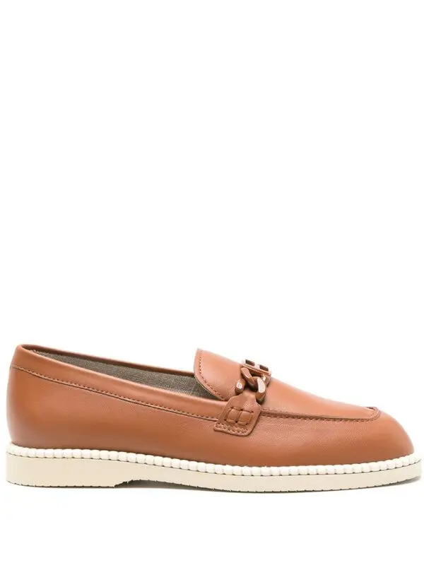 Hogan Leather Loafers - Brown