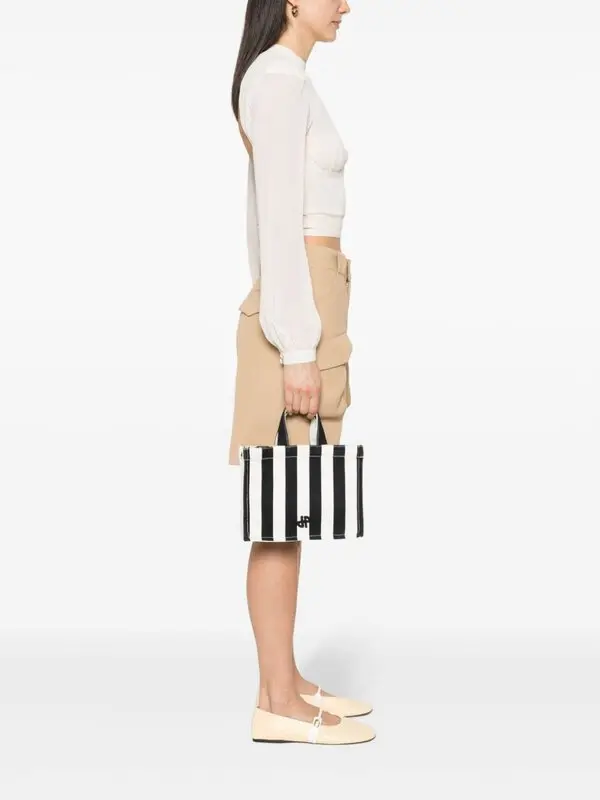PATOU Small Jp Canvas Tote Bag - White