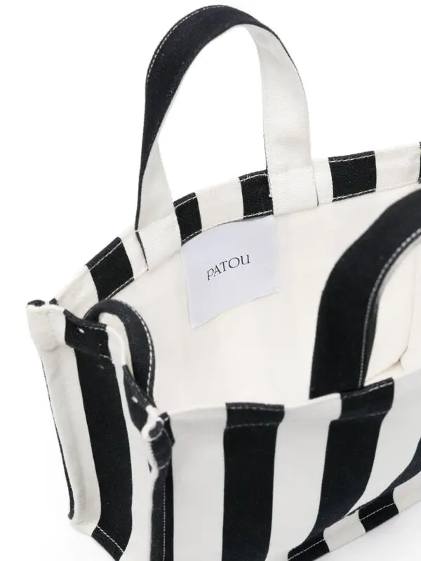 PATOU Small Jp Canvas Tote Bag - White