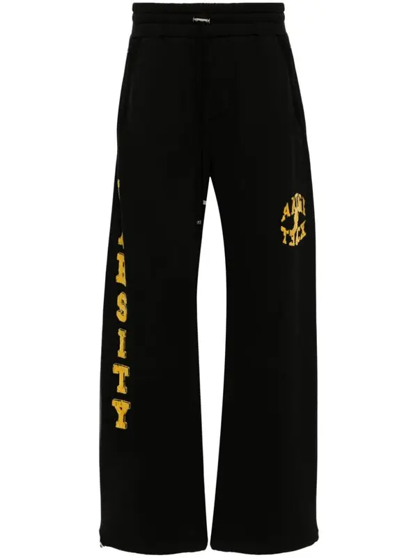 Amiri Flocked-logo Cotton Track Pants