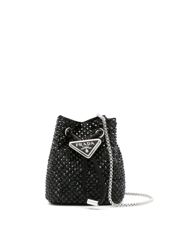 Prada Rhinestoned Satin Mini Bag