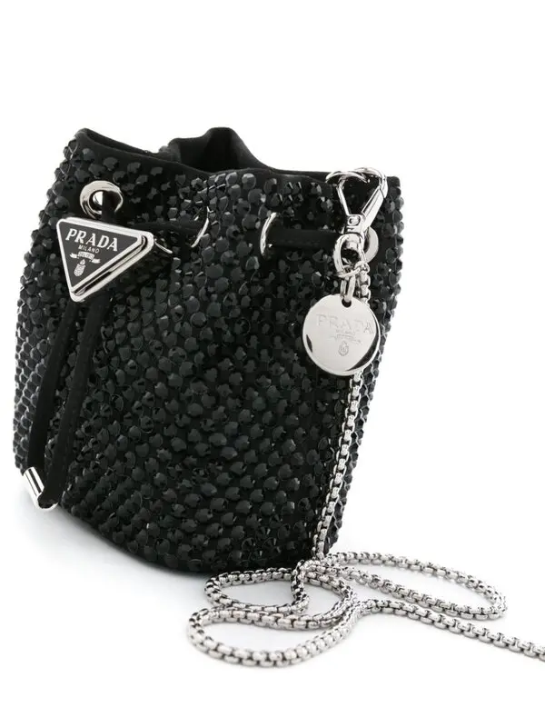 Prada Rhinestoned Satin Mini Bag