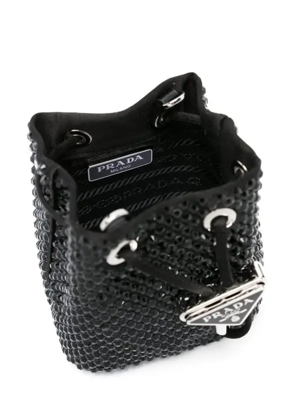 Prada Rhinestoned Satin Mini Bag