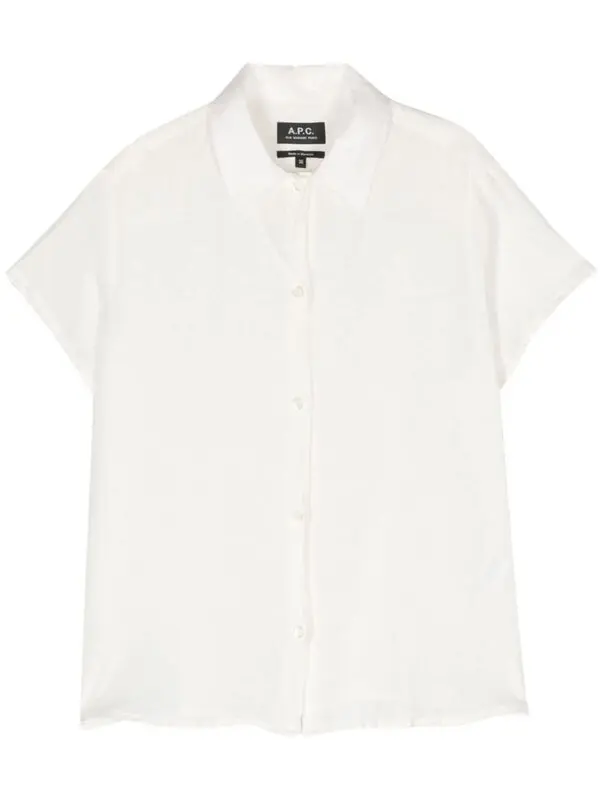 A.p.c. Short-sleeved Linen Shirt