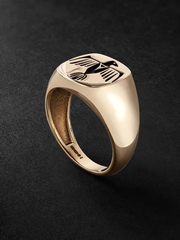 Jacquie Aiche Thunderbird Signet Ring - Gold