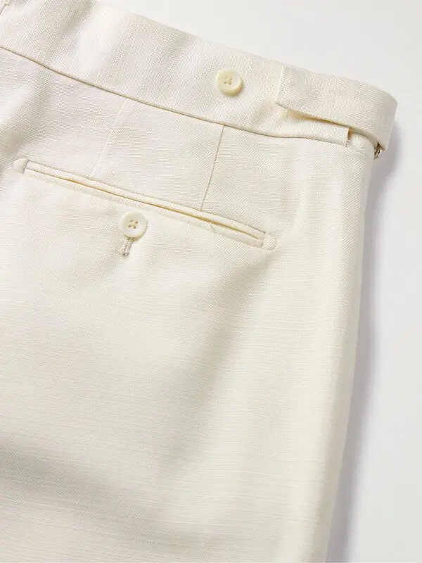 TOM FORD Atticus Slim-fit Tapered Silk-canvas Suit Trousers