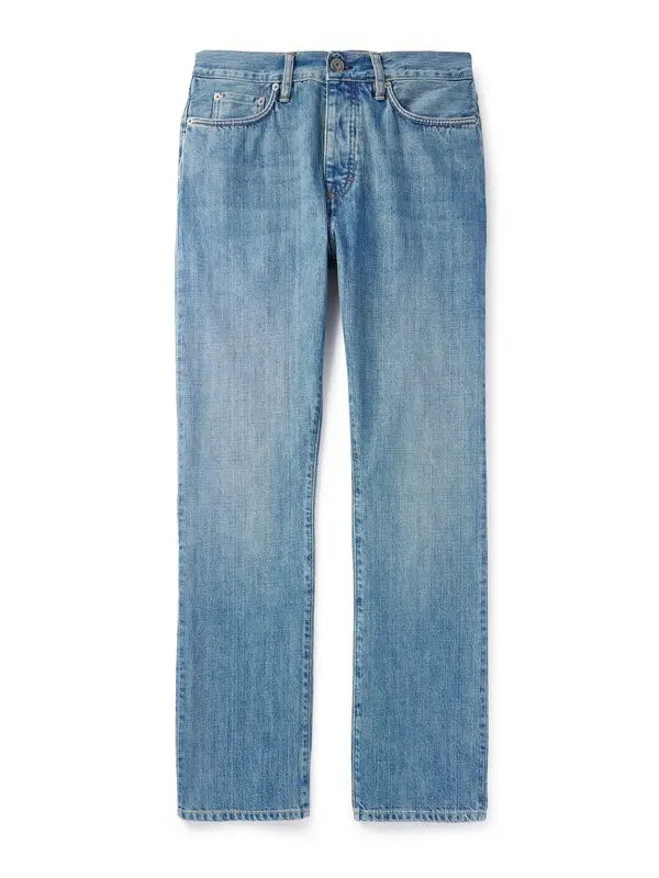 Mr P. Straight-leg Organic Selvedge Jeans - Blue