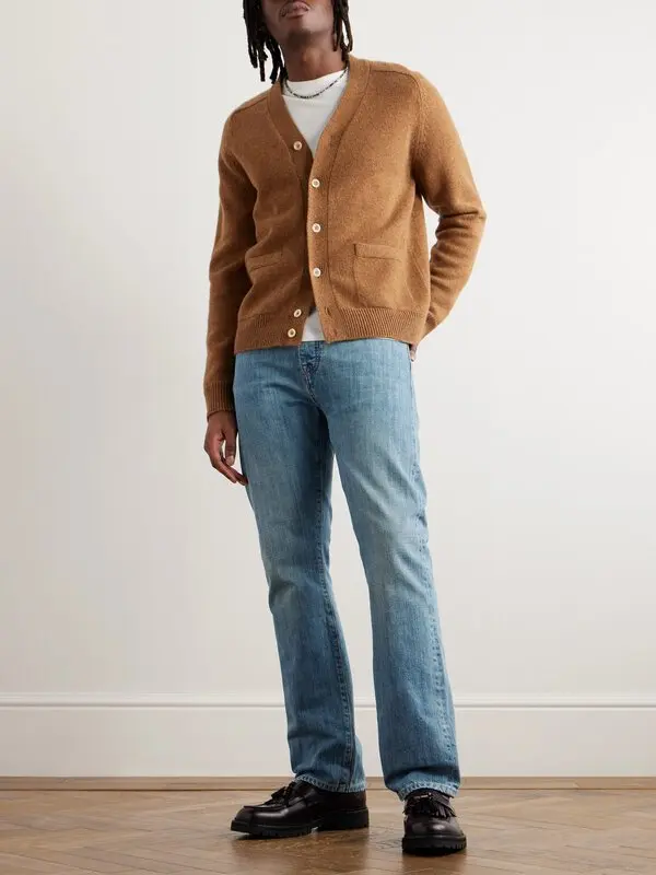 Mr P. Straight-leg Organic Selvedge Jeans - Blue