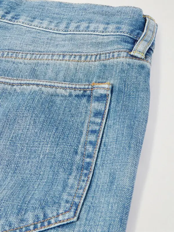 Mr P. Straight-leg Organic Selvedge Jeans - Blue