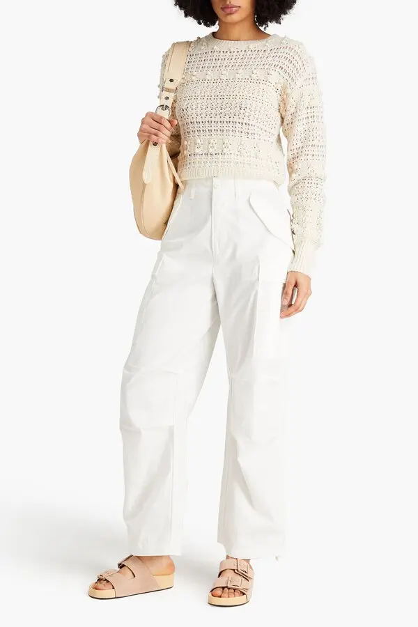 Rag & Bone Pointelle-knit Wool-blend Sweater