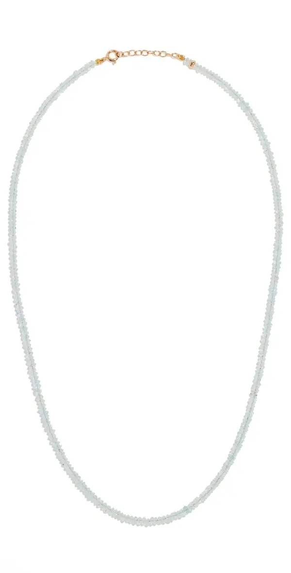 Jia Jia March Beaded Necklace - Aquamarine