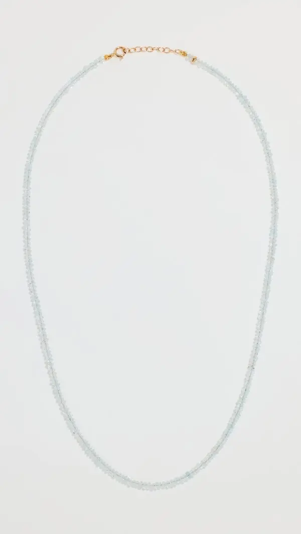 Jia Jia March Beaded Necklace - Aquamarine