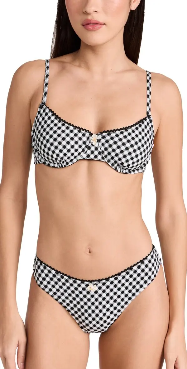 Solid & Striped The Daphne Gingham Top - Blackout X Marshmallow