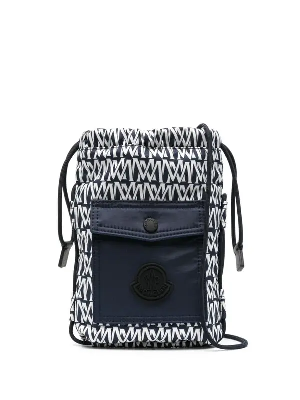 Moncler Makaio Monogram Crossbody Bag - Blue