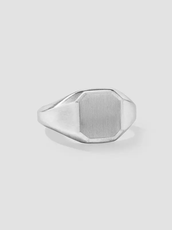 David Yurman Streamline Signet Ring In Sterling 14mm - Silver