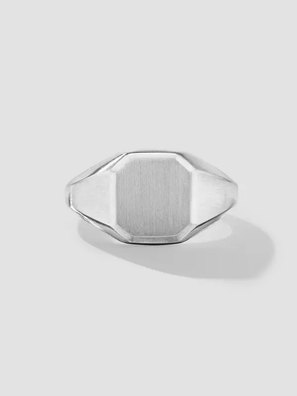 David Yurman Streamline Signet Ring In Sterling 14mm