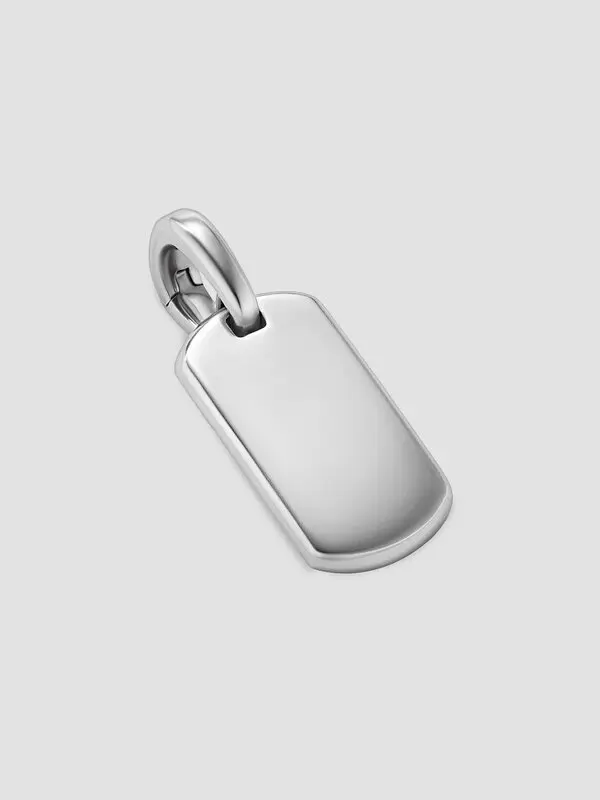 David Yurman Chevron Tag In Sterling 21mm