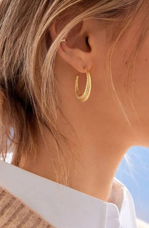 Baublebar Textured Hoop Earrings