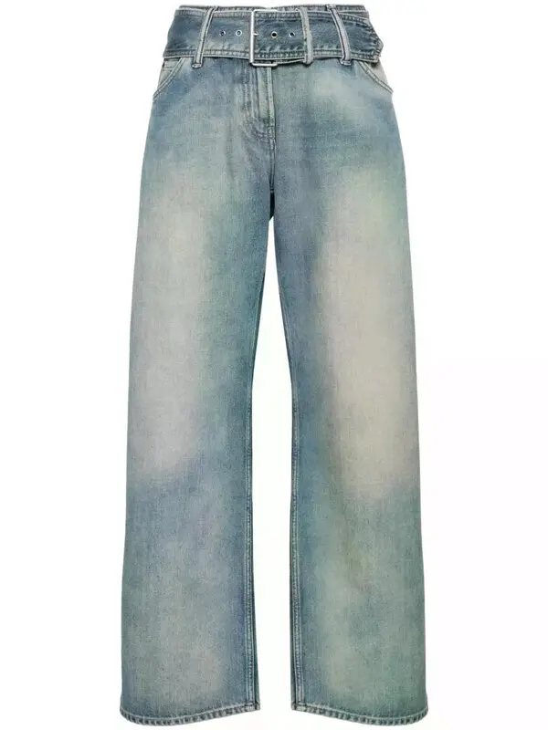 Acne Studios Washed Denim Low-rise Wide-leg Jeans