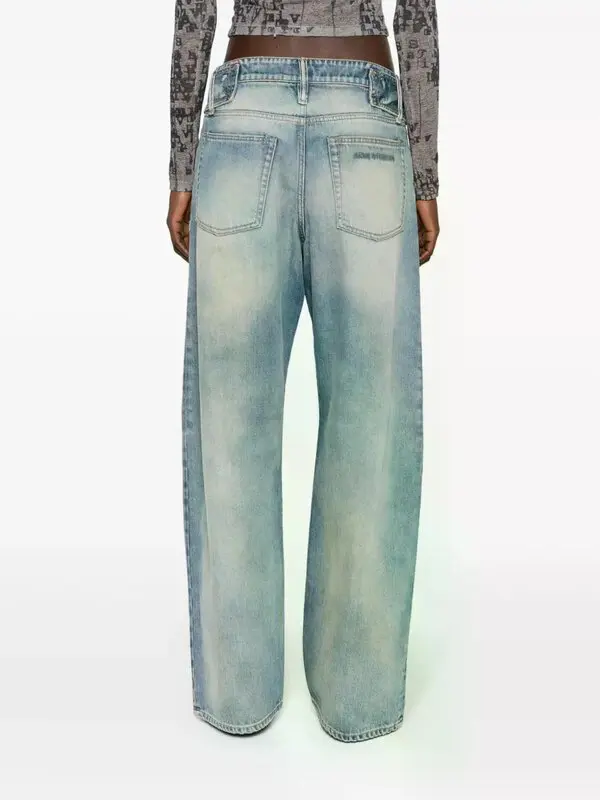 Acne Studios Washed Denim Low-rise Wide-leg Jeans