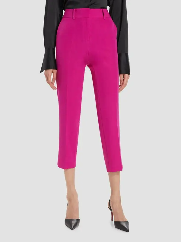 MILLY Nicola Cady Crop Straight-leg Pants