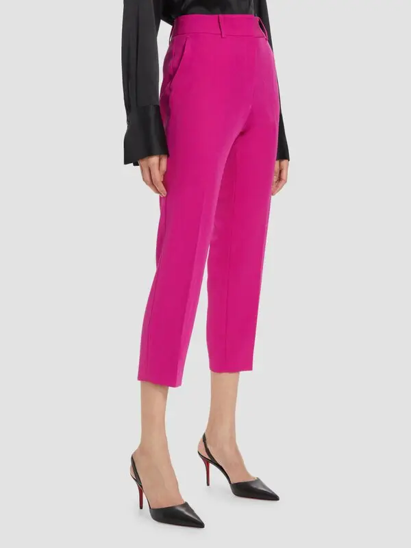 MILLY Nicola Cady Crop Straight-leg Pants