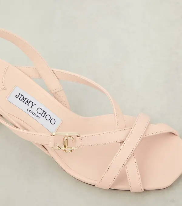JIMMY CHOO Jess 95 Leather Sandals
