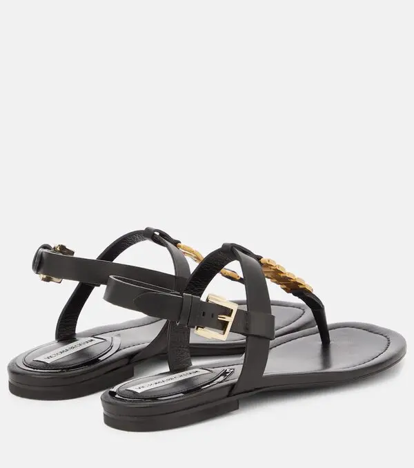Victoria Beckham Leather Thong Sandals