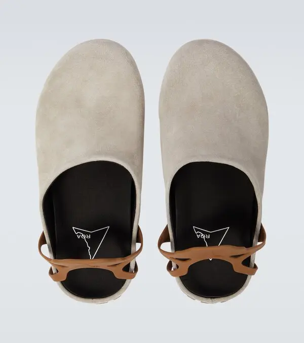 ROA Suede Clogs - Grey