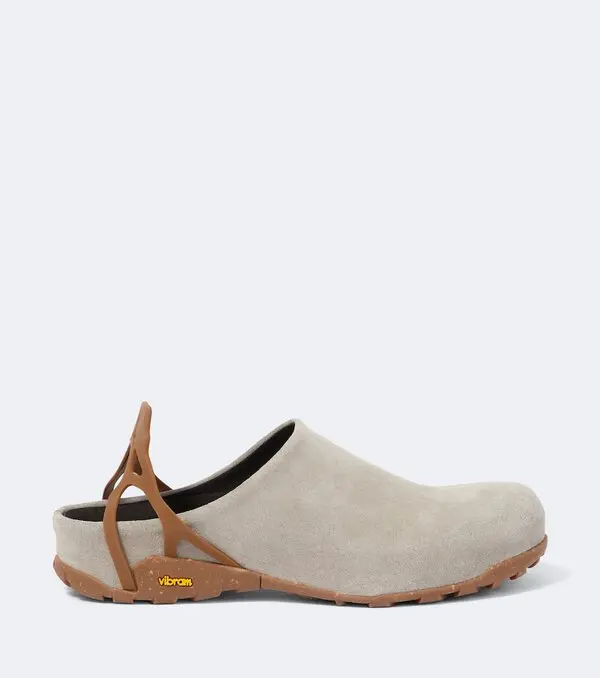 ROA Suede Clogs - Grey