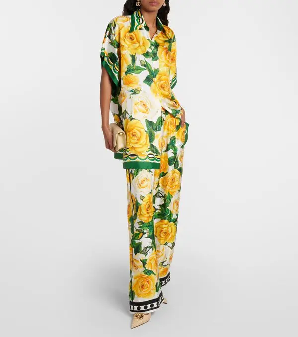 Dolce & Gabbana Floral Silk Blouse