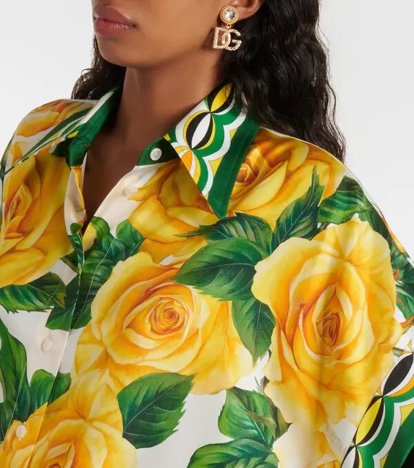 Dolce & Gabbana Floral Silk Blouse