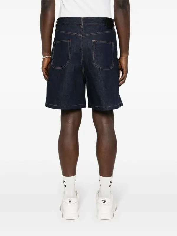 Off-White 90s Logo Denim Shorts - Blue