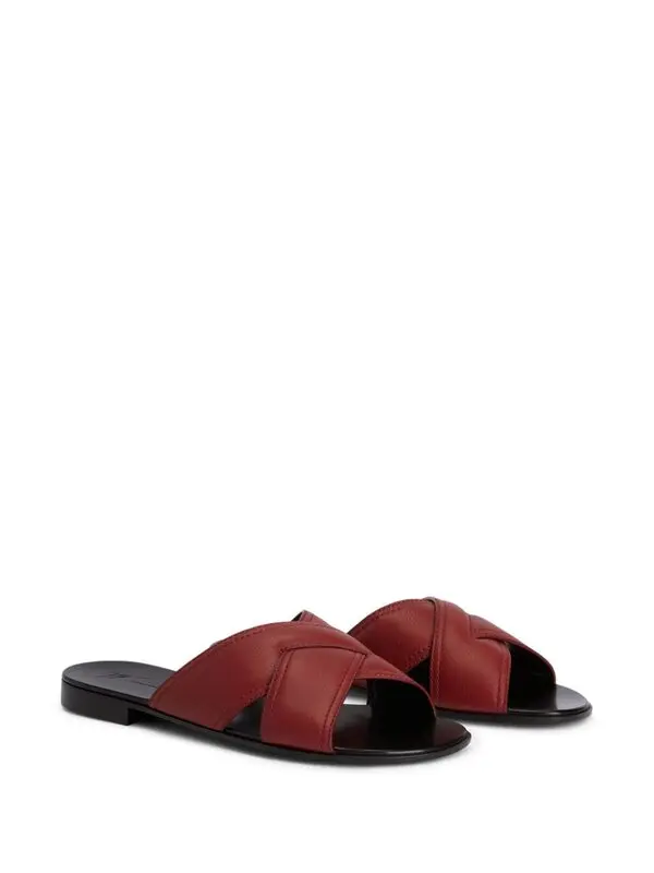GIUSEPPE ZANOTTI Flavio Crossover-strap Sandals - Red
