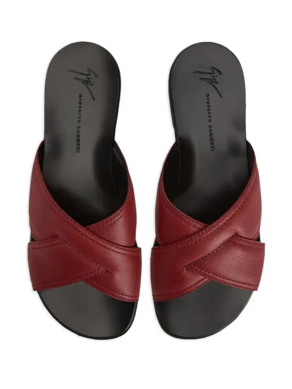 GIUSEPPE ZANOTTI Flavio Crossover-strap Sandals - Red