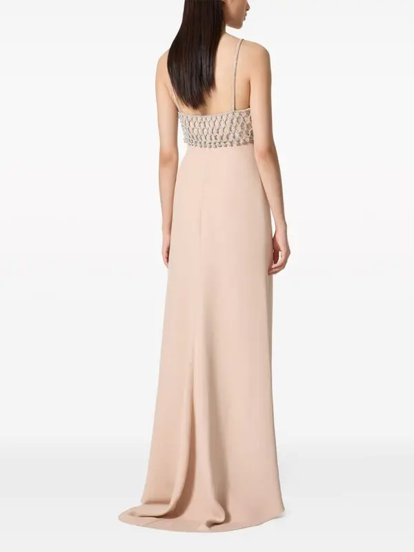 Valentino Garavani Cady Couture Embroidered Maxi Dress